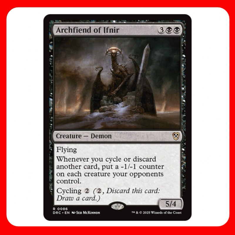 [MTG] Archfiend of Ifnir [DRC] [BLACK] [RARE] [NORMAL] [ENG] (การ์ดเม ...