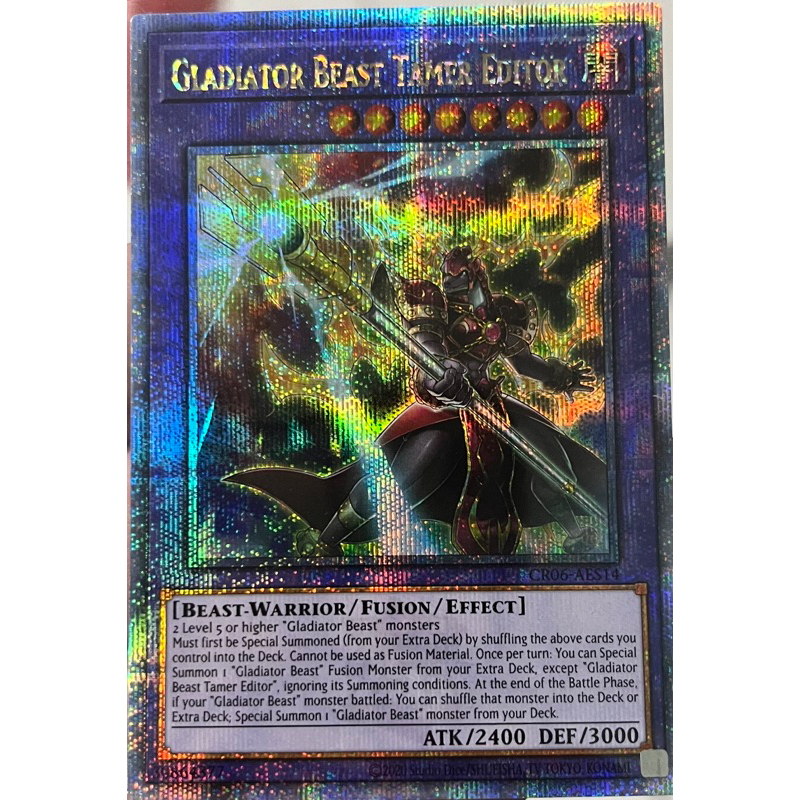 Yugioh Asia-Eng [CR06-AES14] Gladiator Beast Tamer Editor (Quarter Century Secret Rare) การ์ด ...