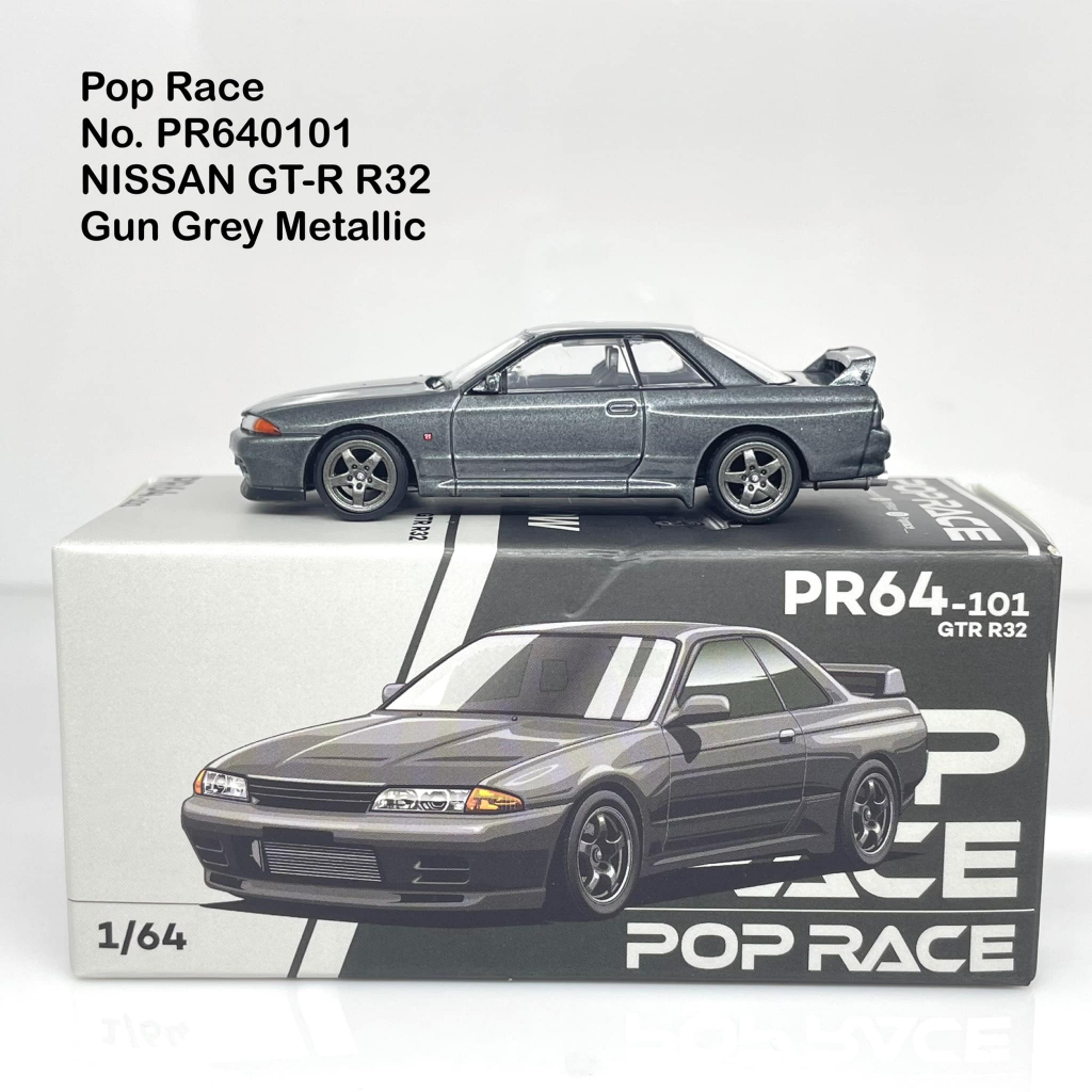 Pop Race No. PR640101 NISSAN GT-R R32 GUN GREY METALLIC | Shopee Thailand