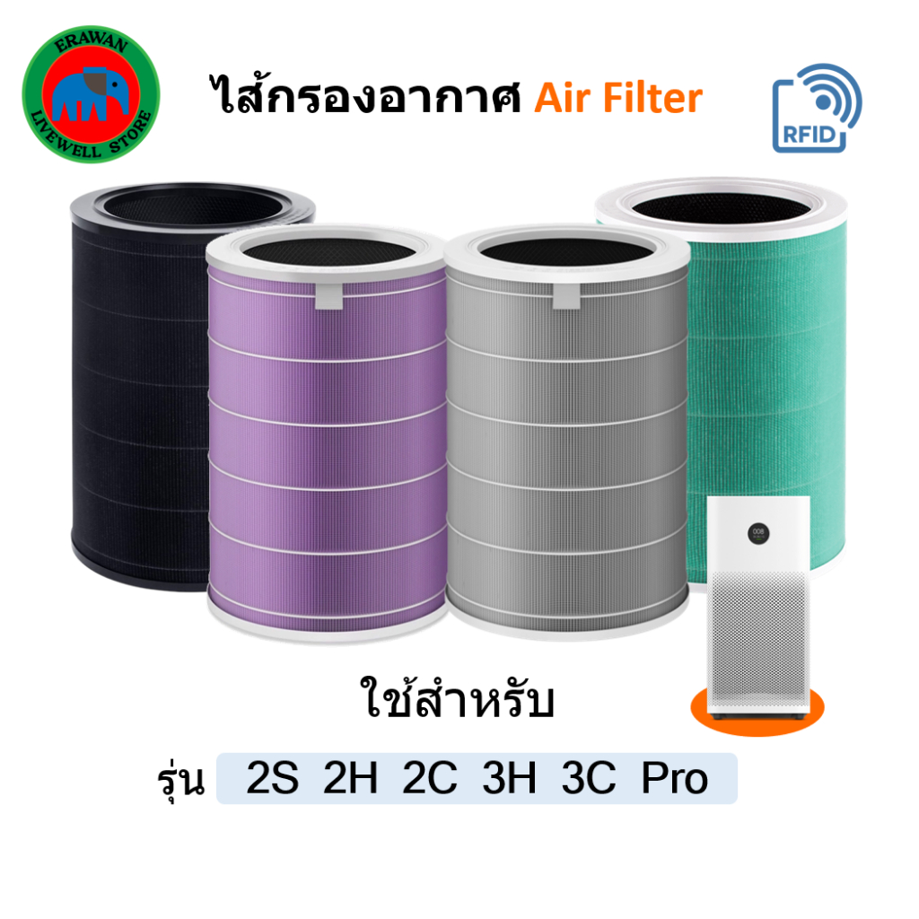 (มี RFID)ไส้กรองอากาศ สำหรับ Xiaomi Mi Air Purifier Filter รุ่น 2S , 2H ...