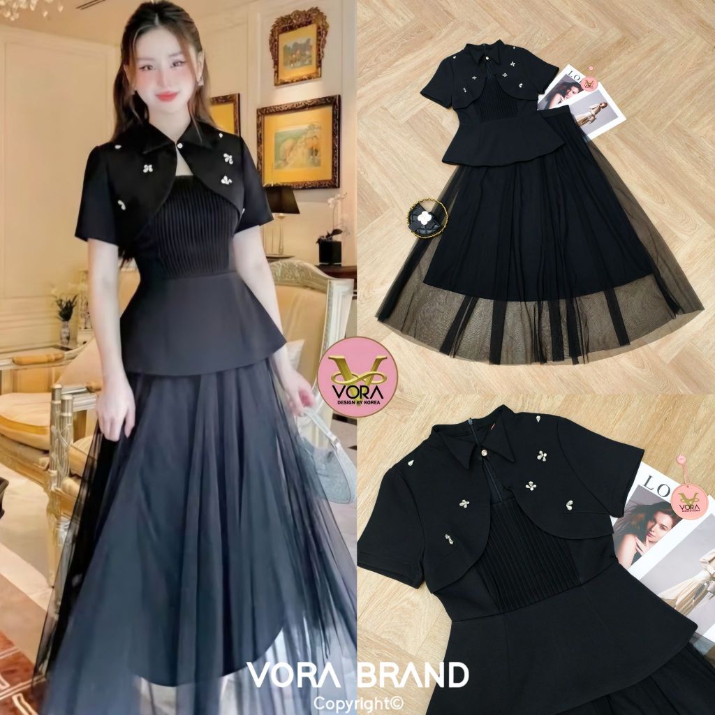 VORA Set เสื้อแขนสั้นคอปก แต่งปักเพชรด้านหน้า (*สอบถามสต๊อกก่อนกดสั่งน๊า) | Shopee Thailand