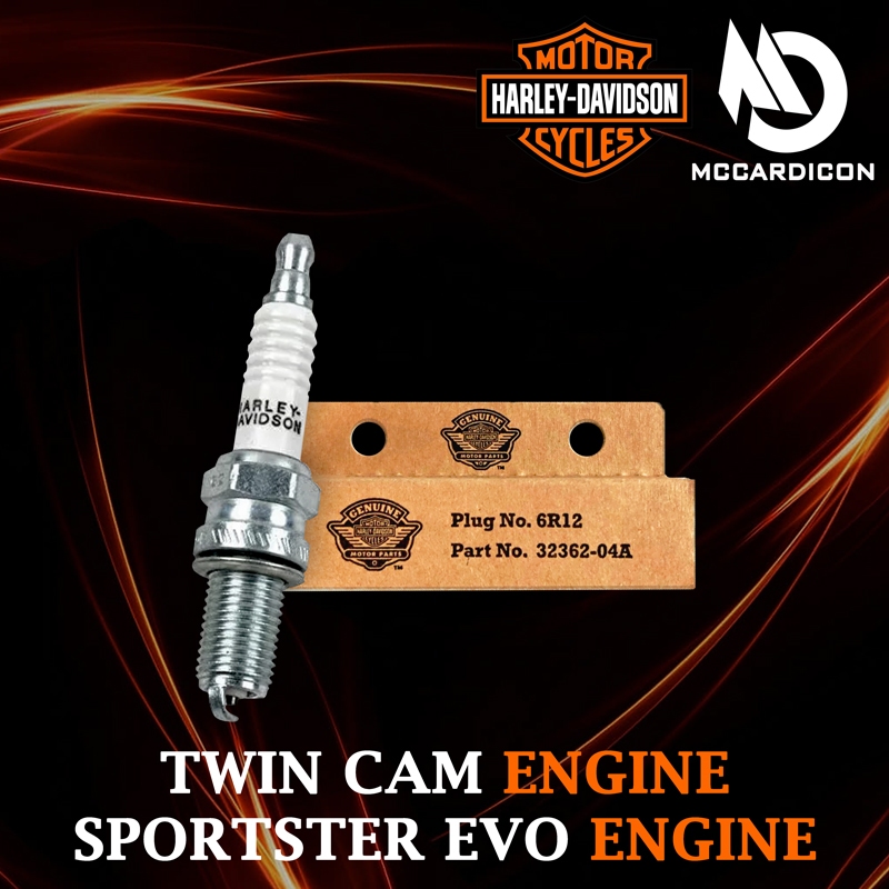 หัวเทียน (Spark Plug) 6R12 ฮาเลย์ เดวิดสัน (Harley Davidson) สำหรับ ...