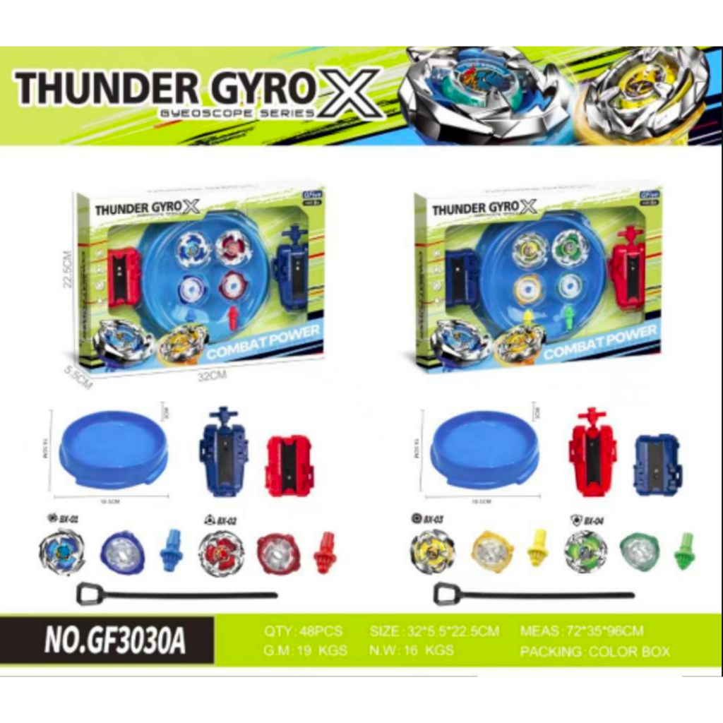 พรัอมสนาม ลูกข่างเบย์เบลด BeyBlade มีตัวชูทและสายดึง THUNDER GYRO X GF3030A | Shopee Thailand