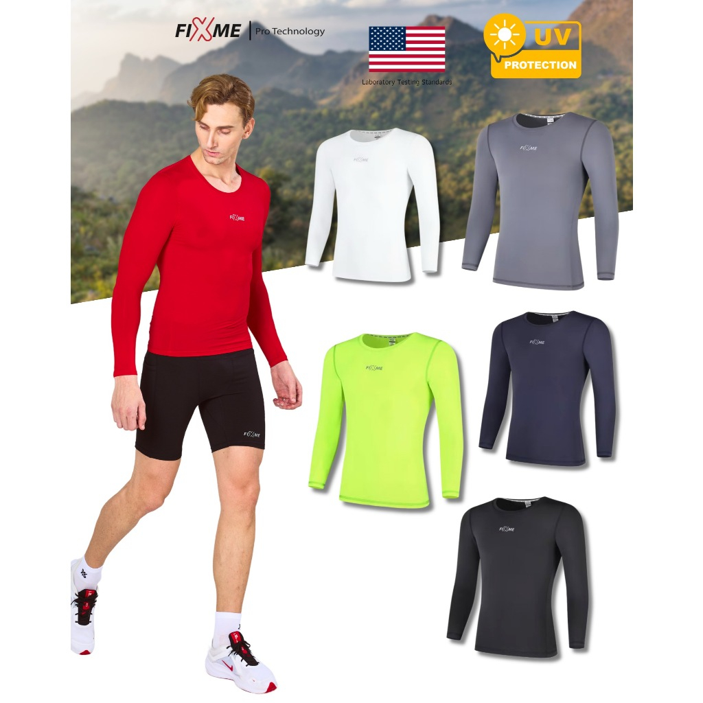 Lock skin (คอกลม) เสื้อเดินป่าผู้ชาย ระบายเหงื่อ าแขนยาว อแห้งไว ...