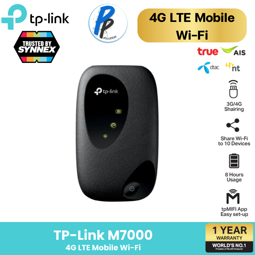 TP-Link M7000 Pocket WiFi พกพาไปได้ทุกที่ (4G LTE Mobile Wi-Fi) ใส่ซิม ...