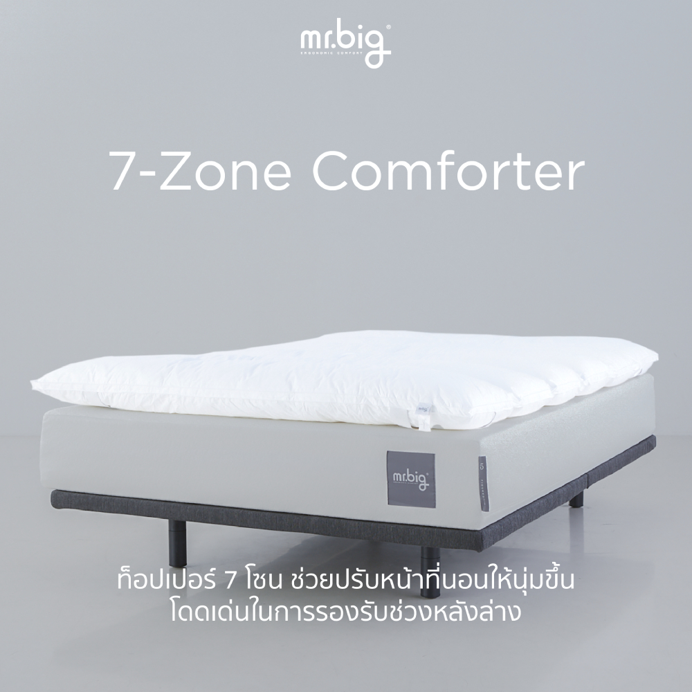 mr.big 7-Zone Comforter Topper เปลี่ยนที่นอนธรรมดาให้เป็นที่นอนที่เข้า ...