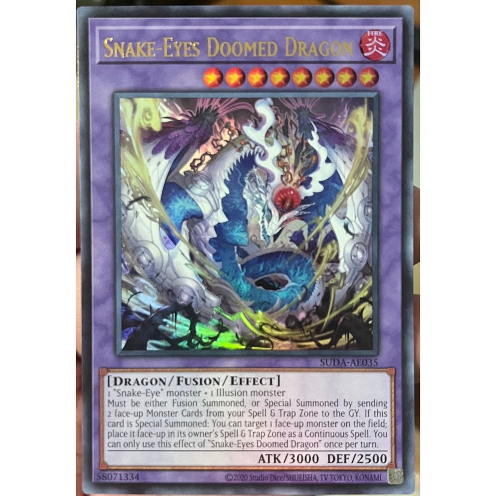 Yugioh Asia-Eng [SUDA-AE035] Snake-Eyes Doomed Dragon (Ultra Rare ...