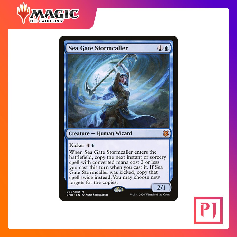 [MTG] Sea Gate Stormcaller [ZNR] [BLUE] [MYTHIC] [NORMAL] [ENG] (การ์ด ...