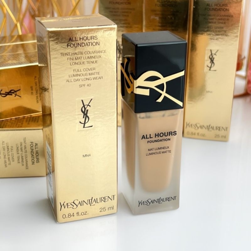 Ysl All Hours Foundation All Day Long Wear 25ml # MN4 - ผิวสองสี | Shopee Thailand