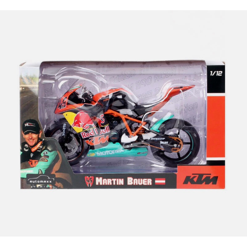 โมเดลรถ 1/12 KTM RC8R 1190 2011 #45 Martin Bauer [Red Bull][Automaxx ...