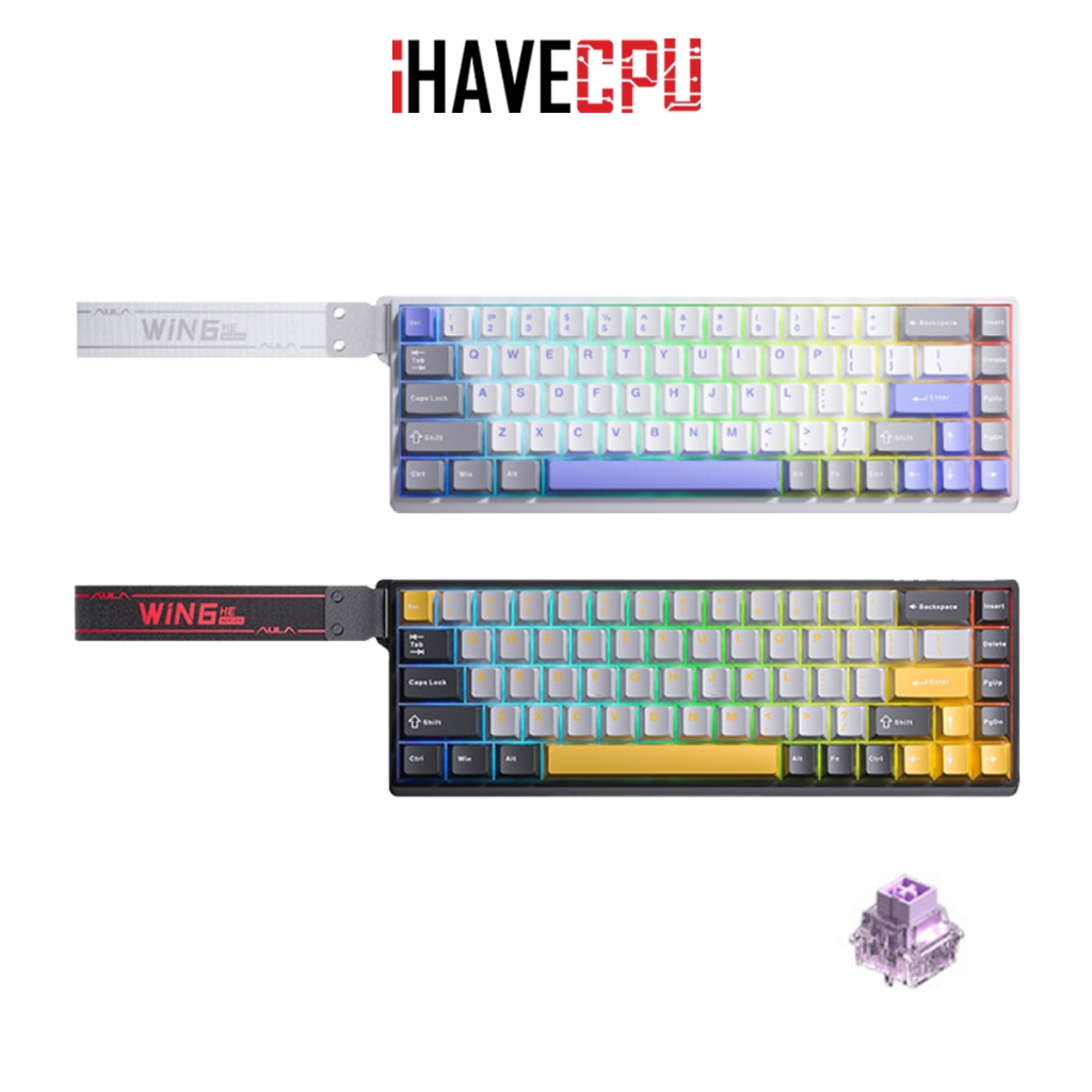 iHAVECPU KEYBOARD (คีย์บอร์ด) AULA WIN68 HE MAX CHUN MNT SWITCH (EN/TH ...