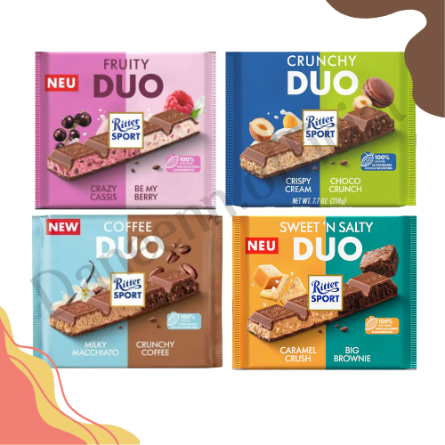 Ritter Sport chocolate Bar Duo 218g มี 4 รส | Shopee Thailand