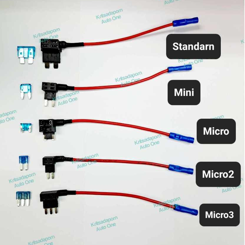 Fuse Tap แบบ Standard/Mini/Micro/Micro2/Micro3 สำหรับต่อกล้องติดรถยนต์ ...