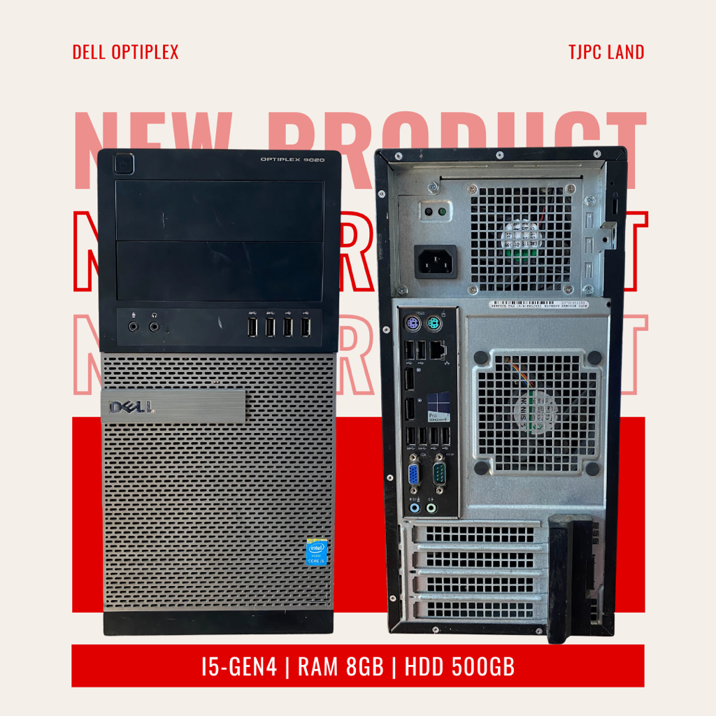 Dell Optiplex I5-Gen4 | RAM 8GB | HDD 500GB พีซีมือสอง ลงโปรแกรมให้พร้อมใช้งาน แถมฟรีสาย ac 1 ...