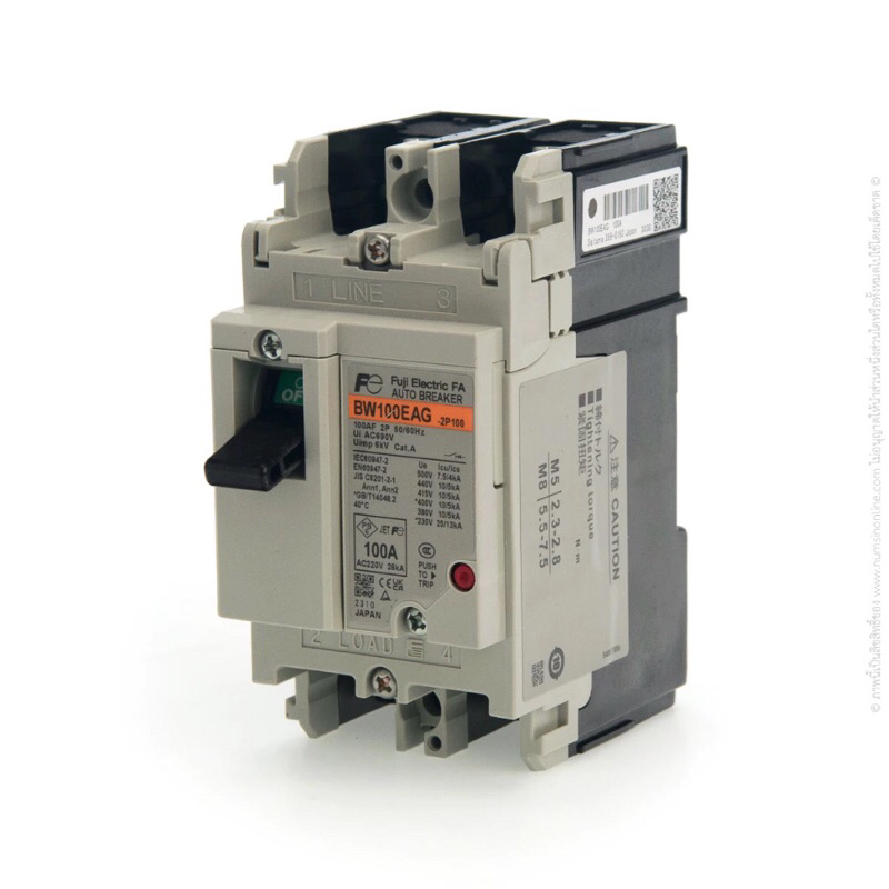 Fuji Electric BW100EAG 2P (100A) เซอร์กิต เบรกเกอร์ 2 สาย/สินค้าใหม่ ...