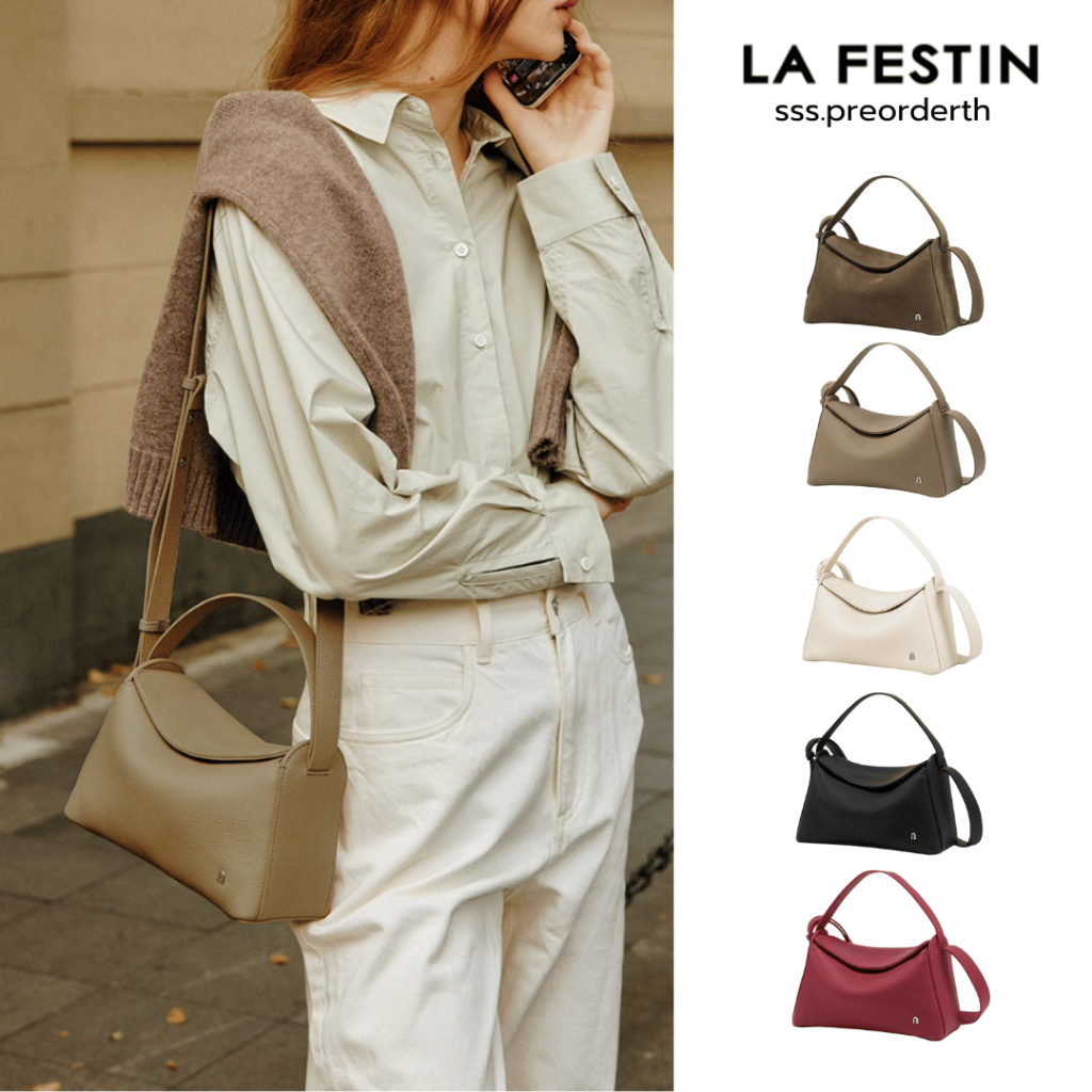 LA FESTINE Lafistine first layer cowhide FUFU ของแท้จากแบรนด์ | Shopee ...