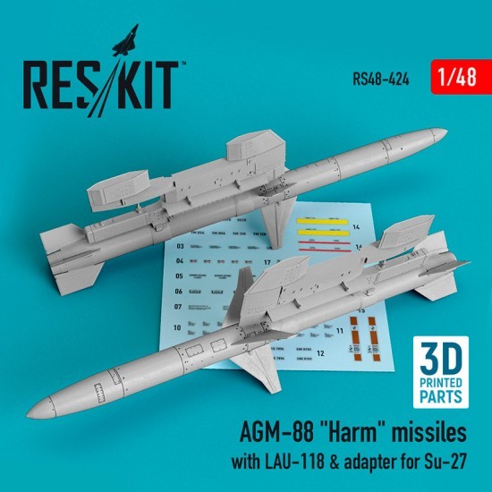RS48-0424 AGM-88 "Harm" missiles with LAU-118 & adapter for Su-27 (2 ...