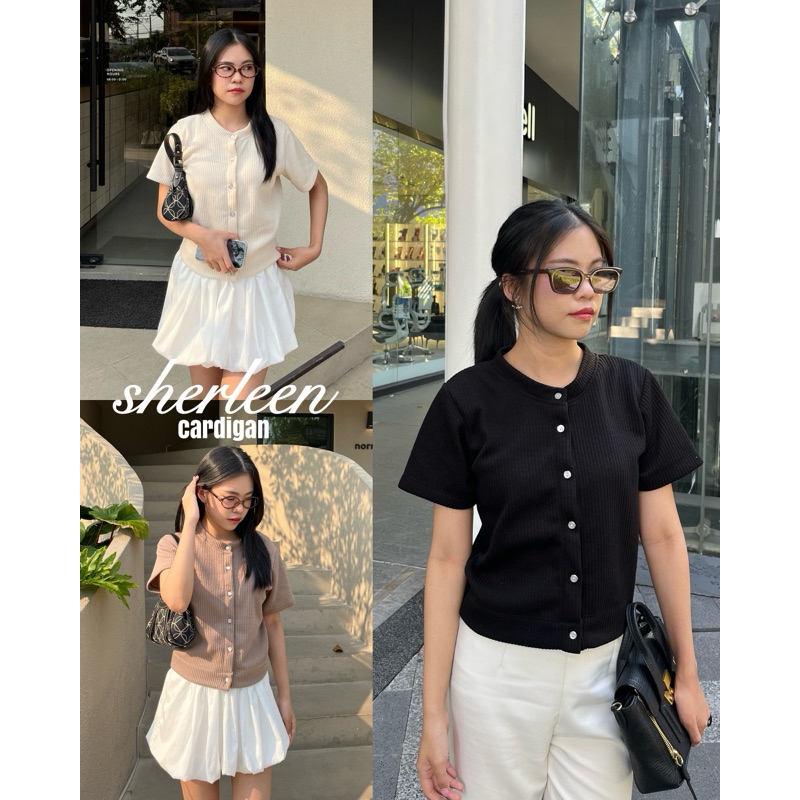 ล็อตสุดท้าย HAPTOP27 sherleen cardigan เสื้อคาร์ดิแกนแขนสั้น สไตล์ลูก ...