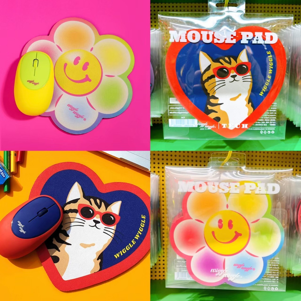 ส่งจากไทย🌈 Wiggle Wiggle แท้ 100% แผ่นรองเมาส์ Mouse Pad สีสันสดใส ...