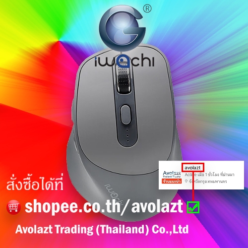 IWACHI i6 เมาส์ไร้สาย Ergonomic Mouse ใช้งานได้หลายอุปกรณ์ เสียงคลิกเงียบ ไร้เสียงรบกวน | Shopee ...