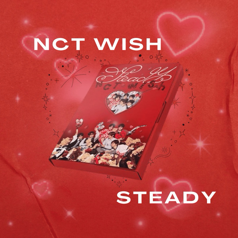 อัลบั้ม NCT WISH The 1st Mini Album [Steady] （Photobook Ver. สีแดง) ไม่แกะซีล | Shopee Thailand