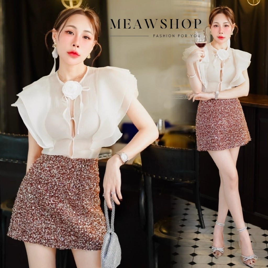 Xs SML Set เวียดนามเวียดใจได้ 3 ชิ้นจุกๆ ชุดออกงาน ชุดไปงาน ชุดไป ...