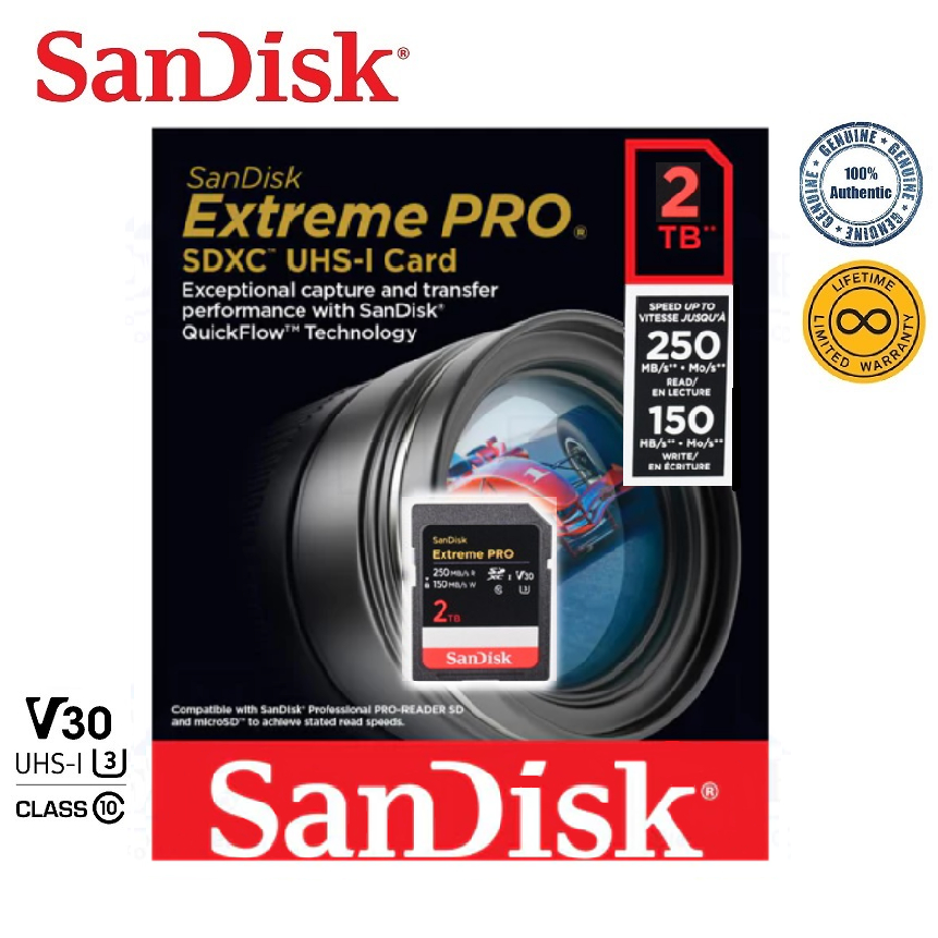 SanDisk 2TB Extreme PRO SDXC (250MB/s) | Shopee Thailand