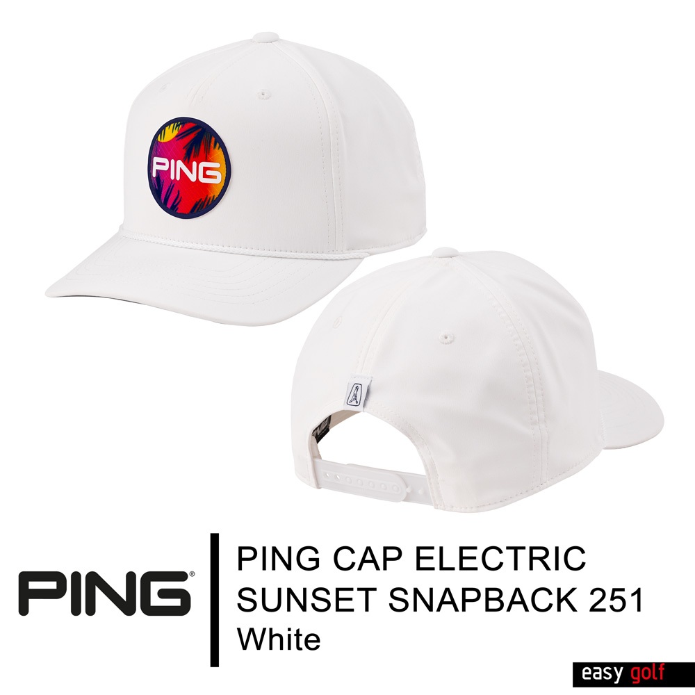 PING CAP ELECTRIC SUNSET SNAPBACK 251 PING CAP MEN หมวกกอล์ฟ หมวกกีฬา ...