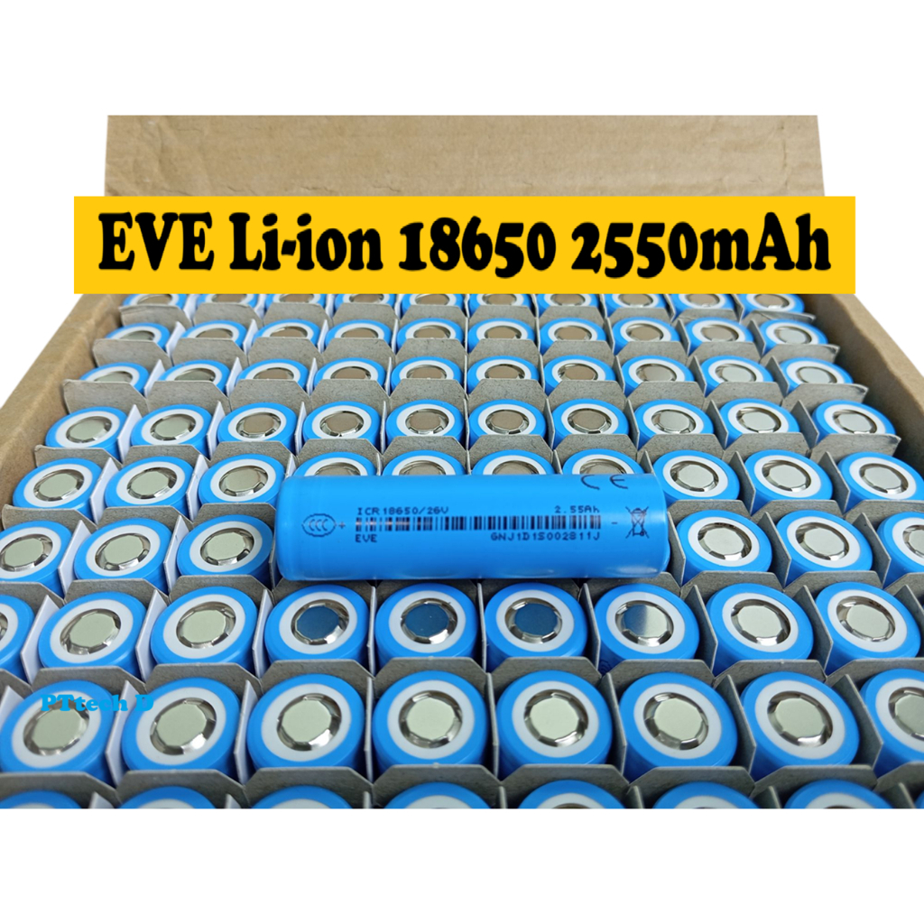 ถ่านชาร์จ EVE Li-ion 3.7V 18650 2550mAh | Shopee Thailand