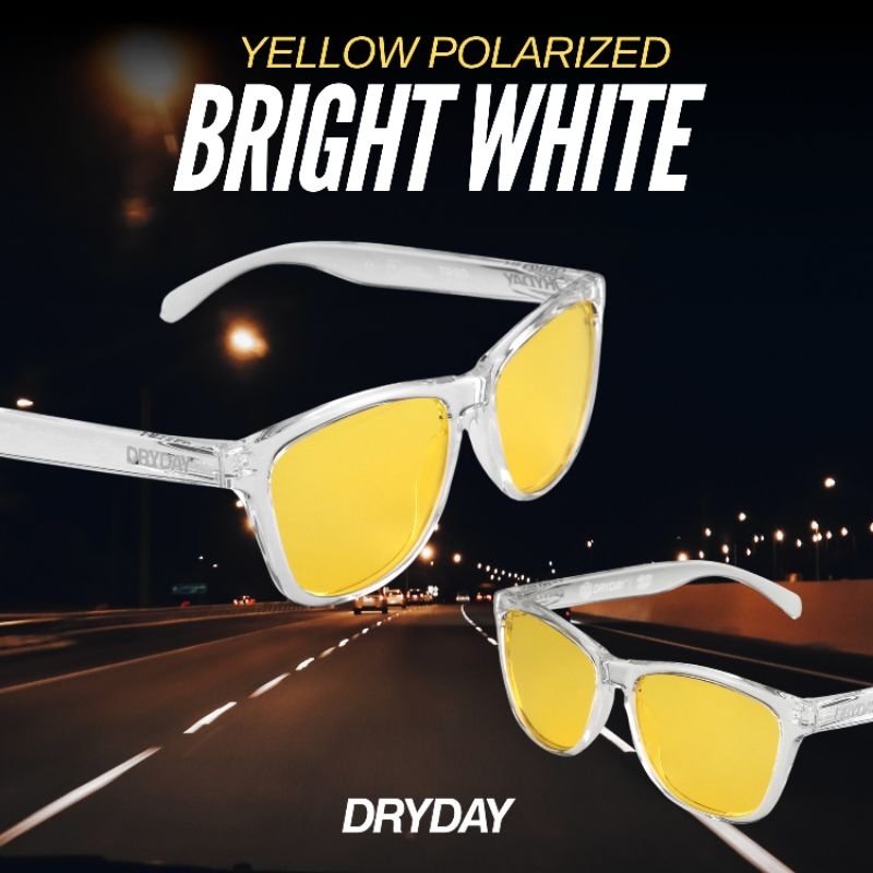 DRYDAY - REGULAR - BRIGHT WHITE - YELLOW POLA แว่นสำหรับขับรถกลางคืน ...