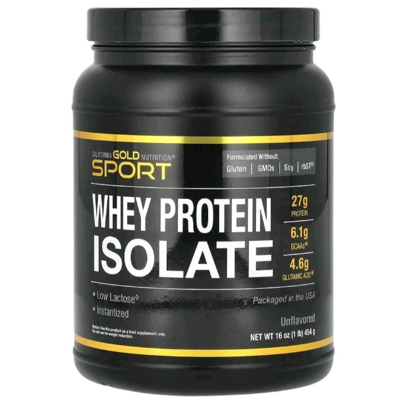 California Gold Nutrition, Sport, Whey Protein Isolate, Unflavored, 1 ...