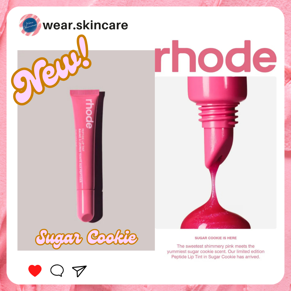 ⭐พร้อมส่ง wear.skincare⭐Rhode peptide lip tint สี limited Sugar cookie ...