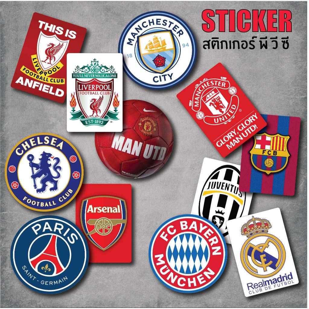 +ถูกสุด STICKER PVC FOOTBALL CLUB สติ๊เกอร์ พีวิซี ชุดสโมสรฟุตบอล พิมพ์ ...