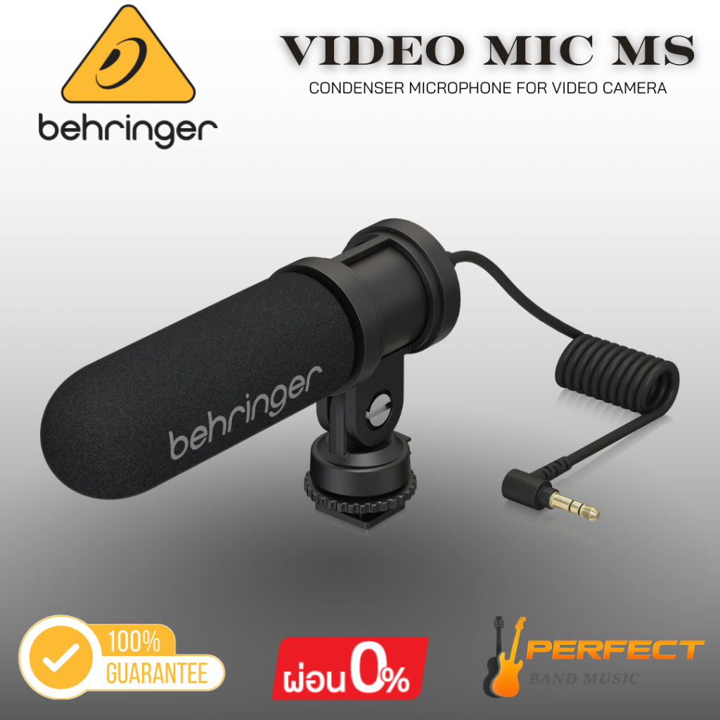 ไมโครโฟนติดกล้อง Behringer VIDEO MIC MS Condenser Microphone for Video ...