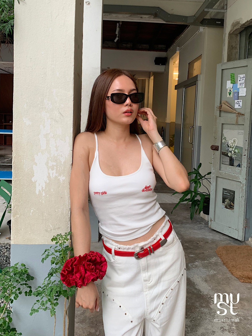 (พร้อมส่ง) MUSTNIMAL | NOT BASIC u neck เสื้อสายเดี่ยวคอยู TP063 | Shopee Thailand