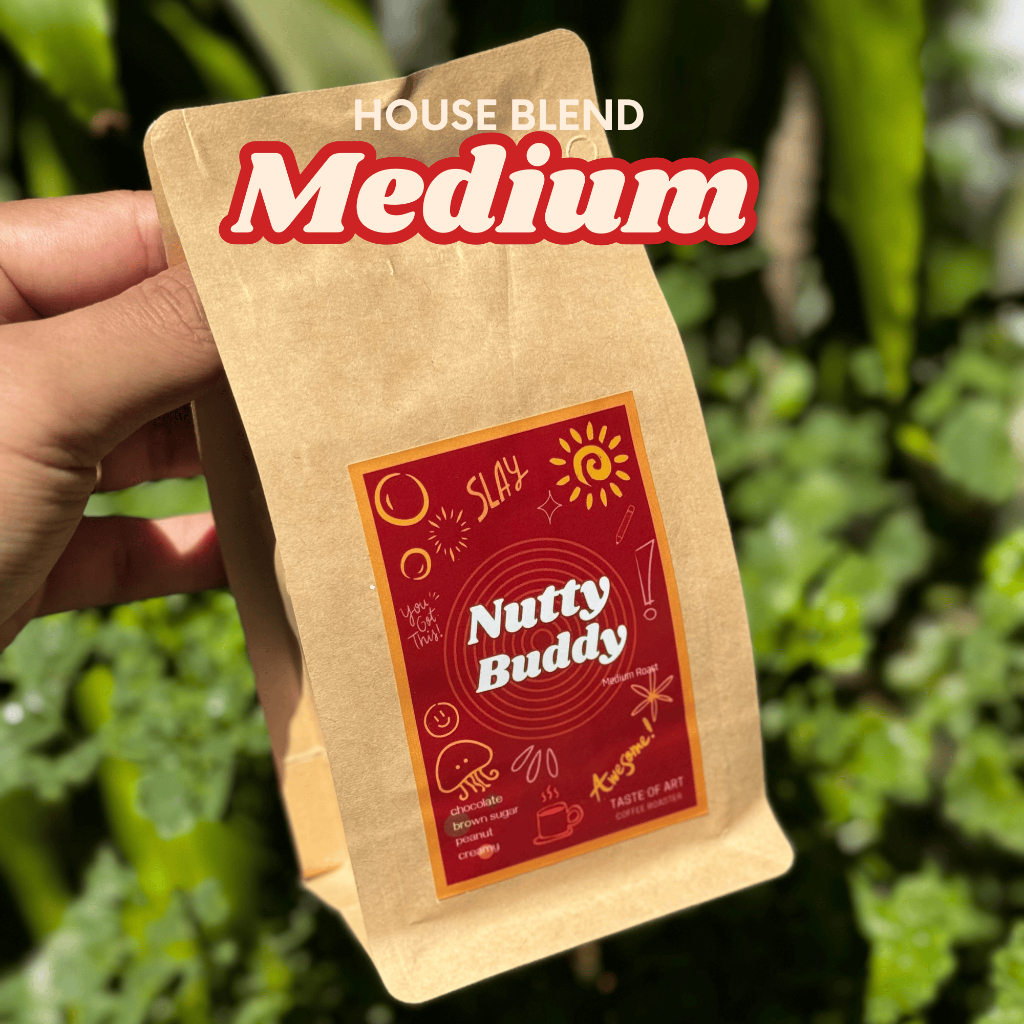 เมล็ดกาแฟคั่วกลาง Nutty Buddy House Blend ขนาด(120g/250g/500g/1000g) | Shopee Thailand