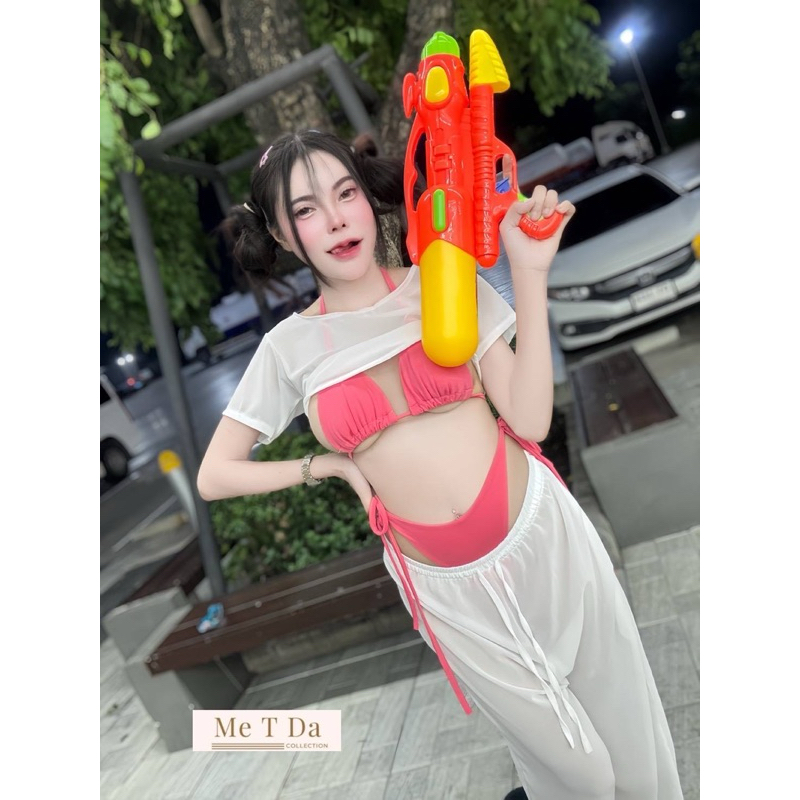 Phapassz - Setซีทรูบราสี ด้านในมาพร้อมบราและบิกกินนี แถมเสื้อคลุม มาพร้อมกางเกงขายาว Sexy มาก ...