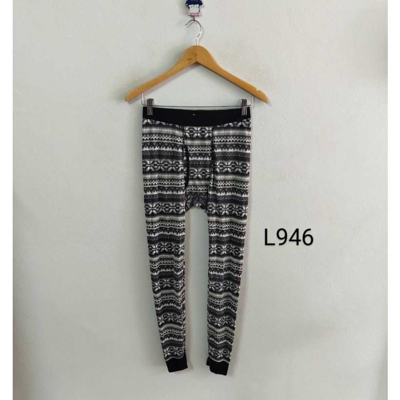 M(ช) Heattech ผ้าวาฟเฟิล (L946) แบรนด์ uniqlo ยูนิโคล่ กางเกงลองจอน ชาย | Shopee Thailand