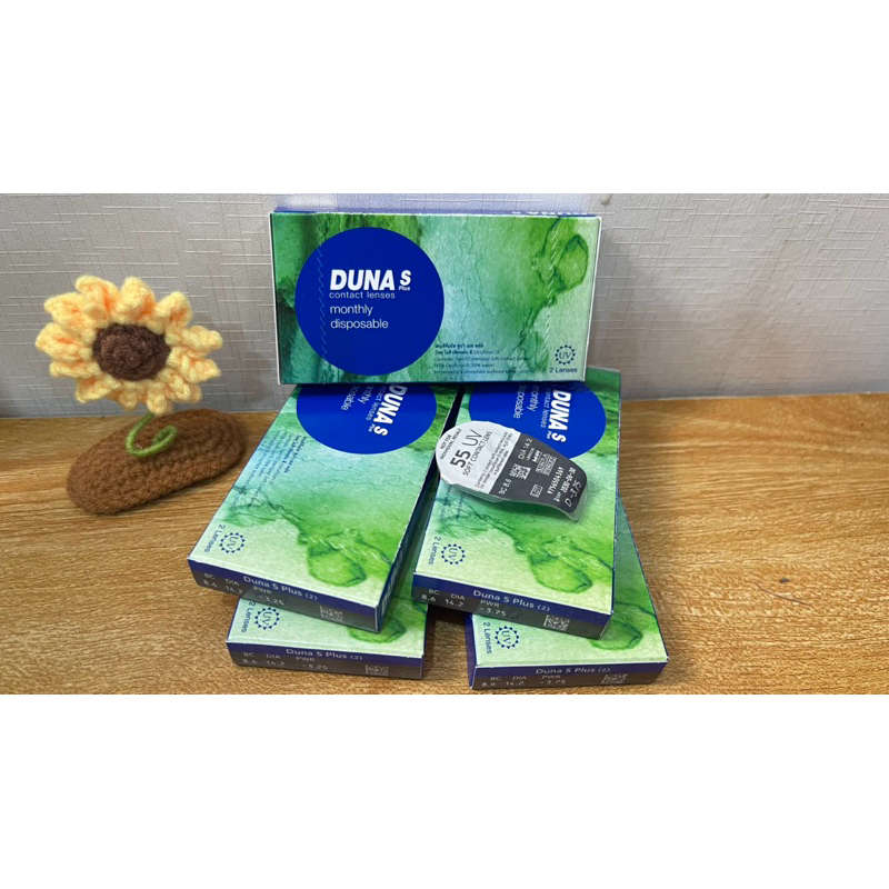 [ส่งฟรีไม่ใช้โค้ด] คอนแทคเลนส์ DUNA รุ่น S PLUS ค่าสายตา -3.75 กับ -3. ...