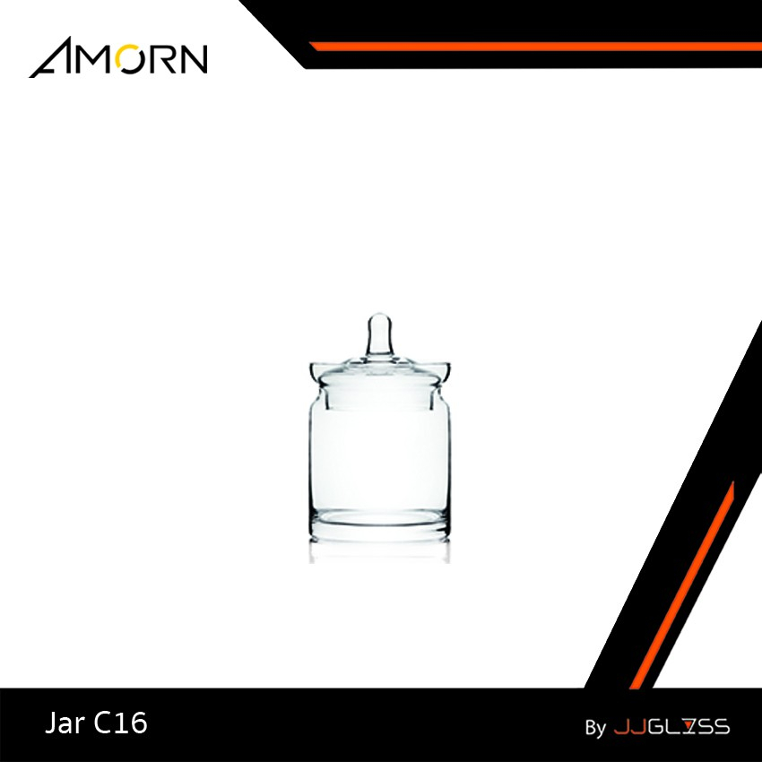 🔥JJGLASS - ( AMORN ) Jar C16/15 - โหลแก้วพร้อมฝา แฮนด์เมด เนื้อใส | Shopee Thailand
