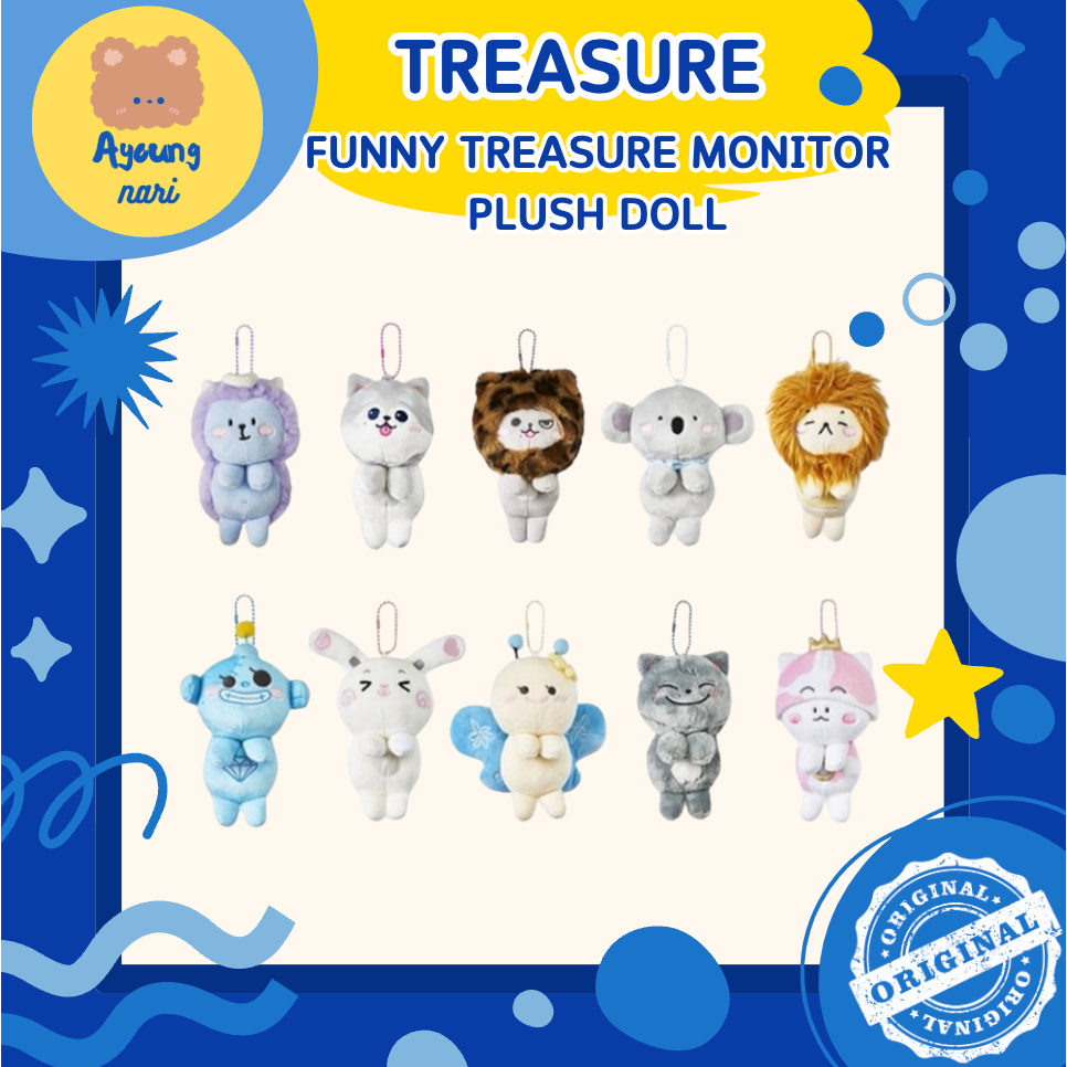 พร้อมส่ง FUNNY TREASURE MONITOR PLUSH DOLL พวงกุญแจ ตุ๊กตา เกาะคอมพ์ คอ ...