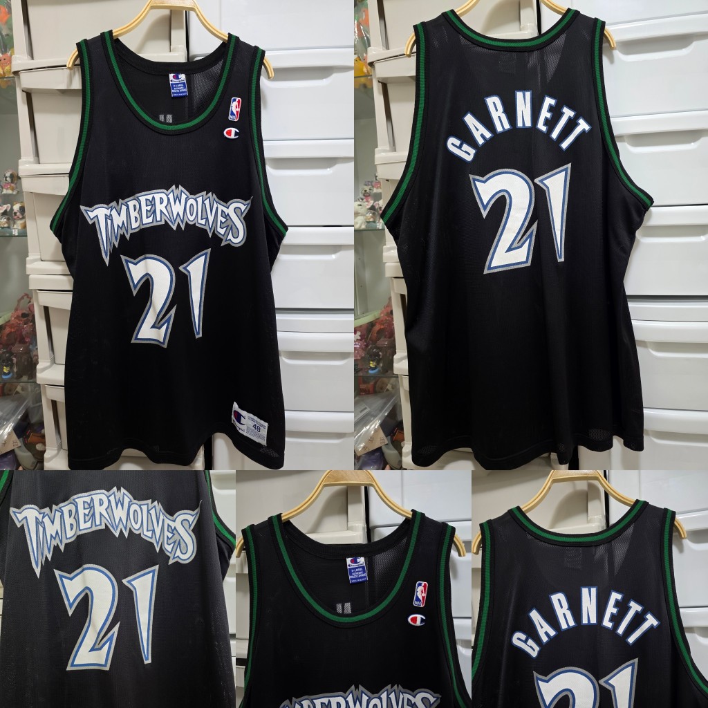 [ ของแท้ ] เสื้อบาส Vintage 90's Champion Minnesota Timberwolf ...