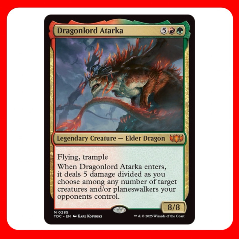 [MTG] Dragonlord Atarka [TDC] [MULTI] [MYTHIC] [NORMAL] [ENG] (การ์ดเม ...