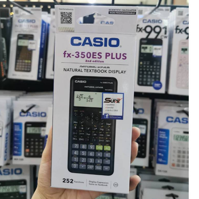 เครื่องคิดเลขวิทยาศาสตร์ สีดำ คาสิโอ FX-350ES PLUS สีดำ | Shopee Thailand