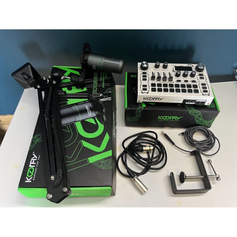 ซาวการ์ด koorfly KF01 ไมค์ 48V Sound Card สำหรับไลฟ์สดและร้องเพลง ส่ง ...