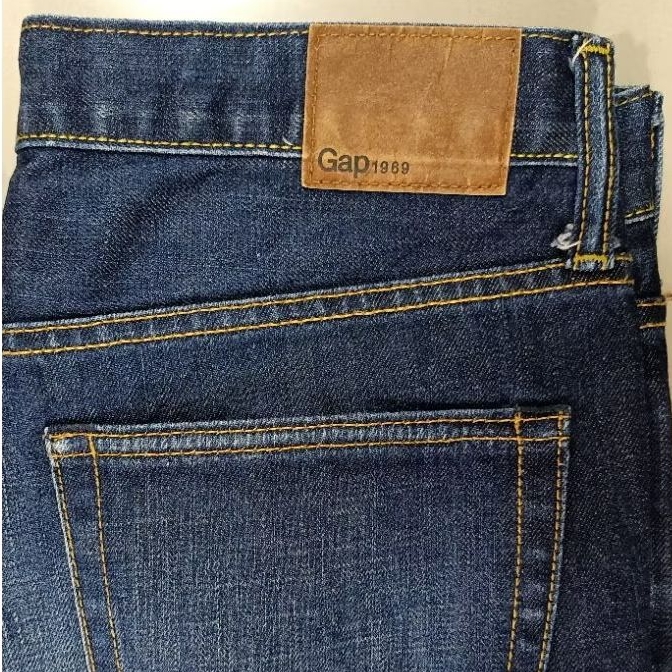 Gap1969 SKINNY ยีนส์ดิบฟอก สีดาร์คอินดิโก มือสองสภาพใหม่ | Shopee Thailand