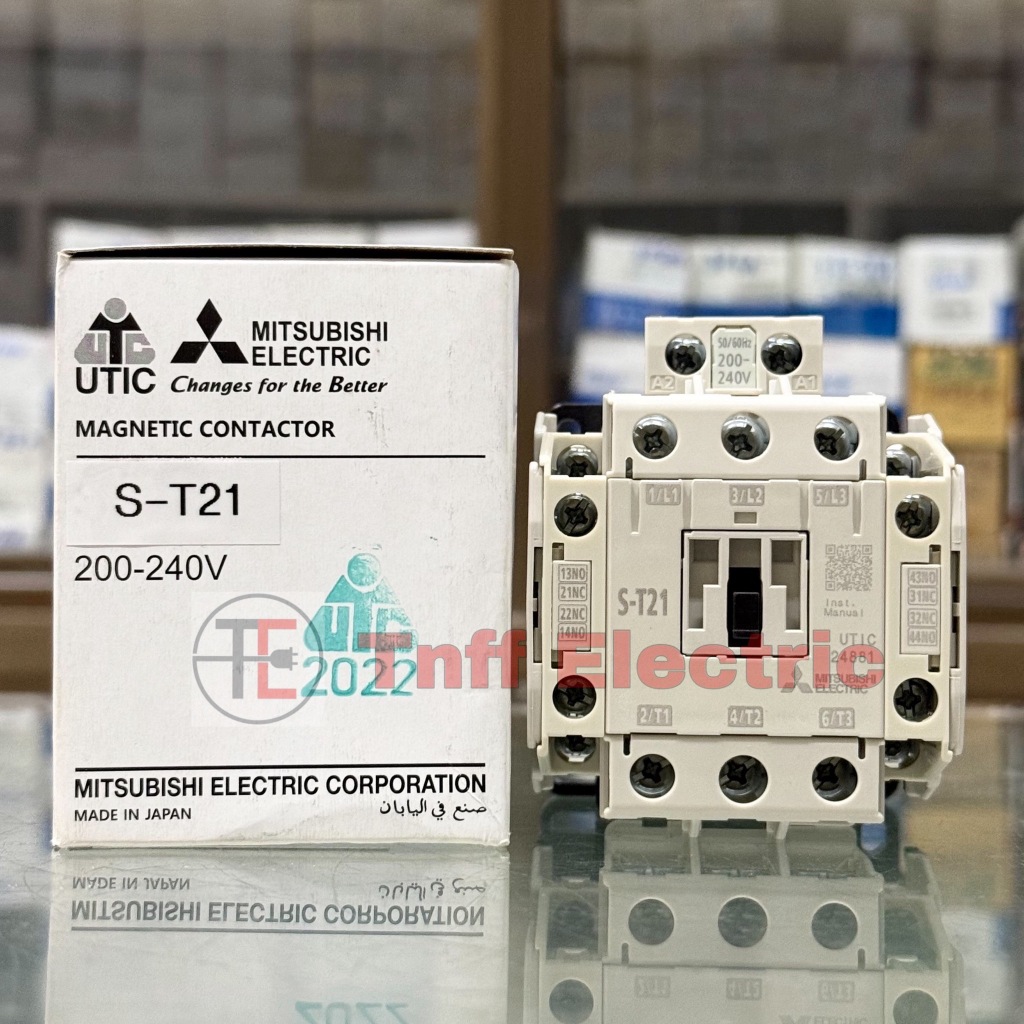 Mitsubishi S-T21 (คอยล์ 24V, 48V, 110V, 220V, 380V) แมกเนติก คอนแทคเตอร์ (2NO + 2NC) | Shopee ...