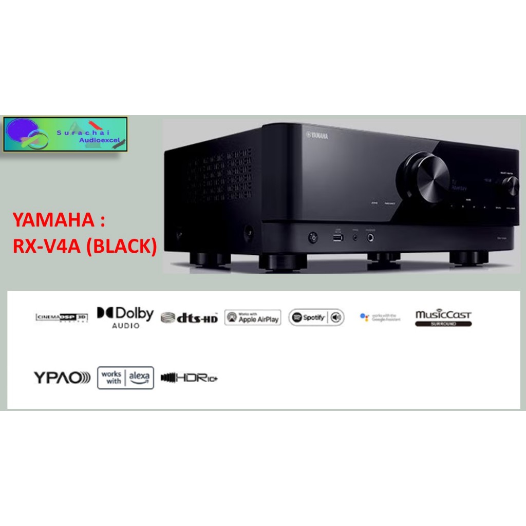 YAMAHA RX-V4A 5.2-Channel AV Receiver with 8K HDMI and MusicCast ...