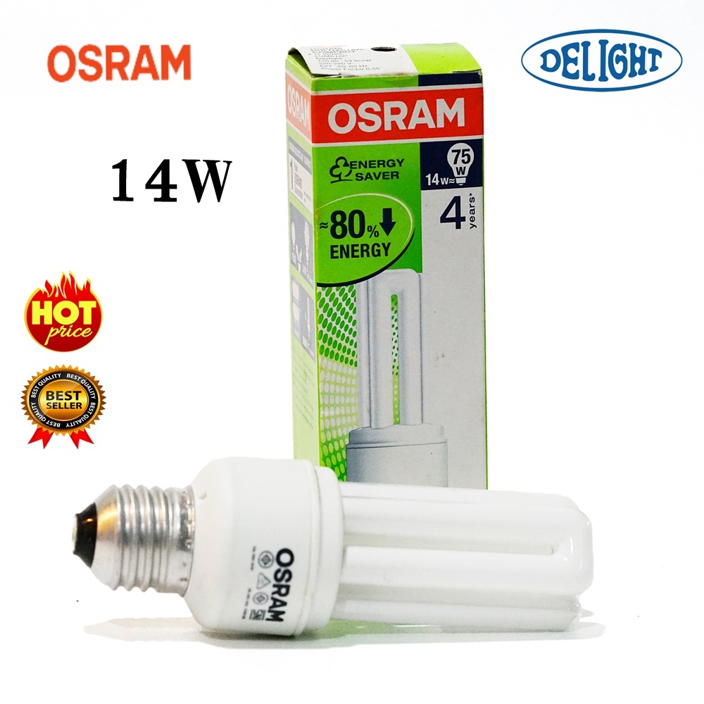 OSRAM หลอดไฟขั้ว E27 แสงขาว 14W DULUXSTAR COMPACT 14W 865 E27 ...
