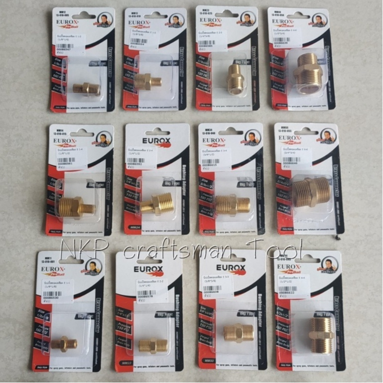 นิปเปิ้ล นิปเปิ้ลลด EUROX ทองเหลือง งานประปา ลม แก๊ส หนา อย่างดี | Shopee Thailand